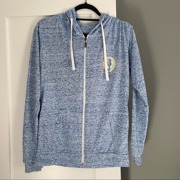 Sunsations | Tops | Sunsations Virginia Beach Hoodie Blue | Poshmark